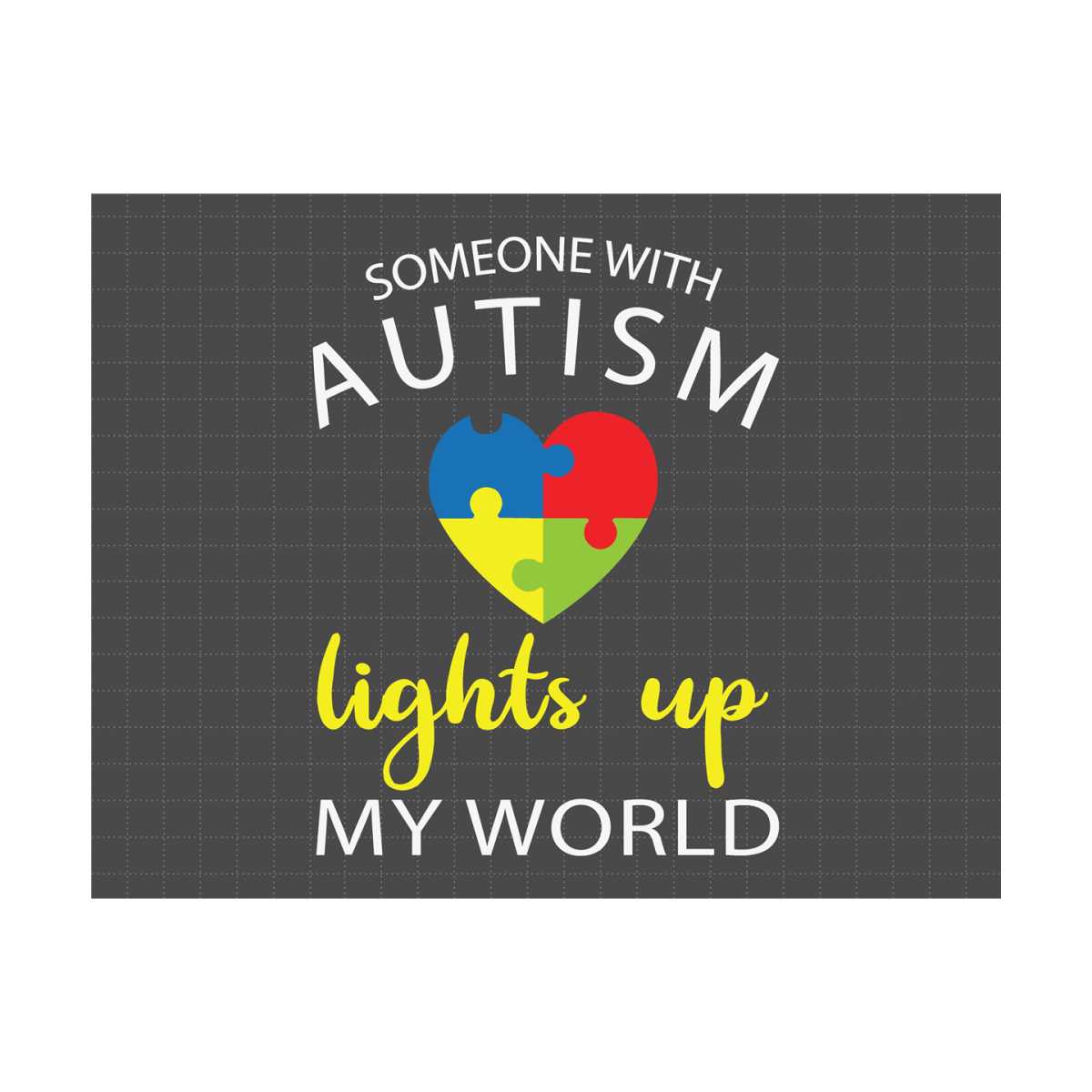 Someone With Autism Lights Up My World Svg, Puzzle Piece Svg | Inspire ...
