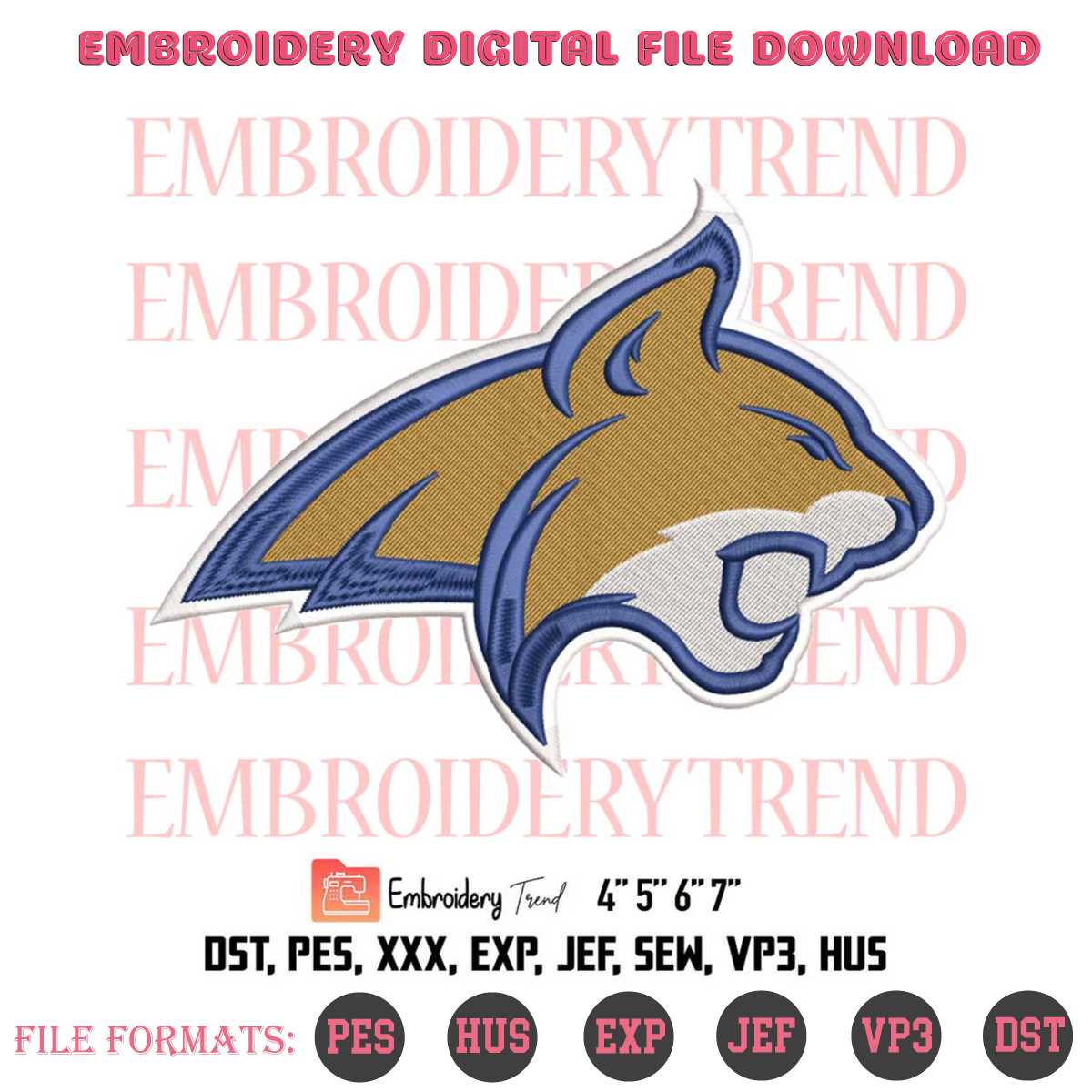 Montana State Bobcats Logo Embroidery, Montana State | Inspire Uplift