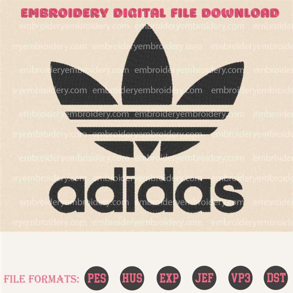 Adidas Logo Machine Embroidery design Adidas Embroidery file | Inspire ...