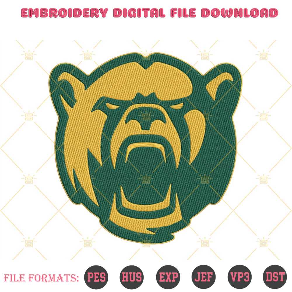 Baylor Bears Football Embroidery Design Files | Inspire Uplift