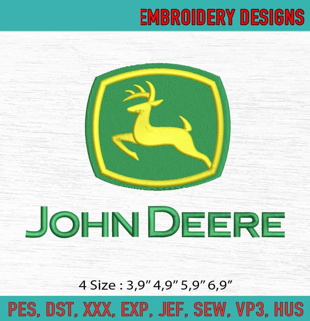 John Deere Machine Embroidery Digitizing Design File | Inspire Uplift