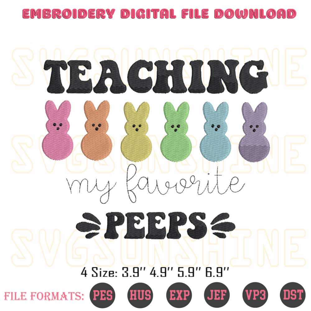Teaching My Favorite Peeps Embroidery Designs, Teacher Easte | Inspire ...