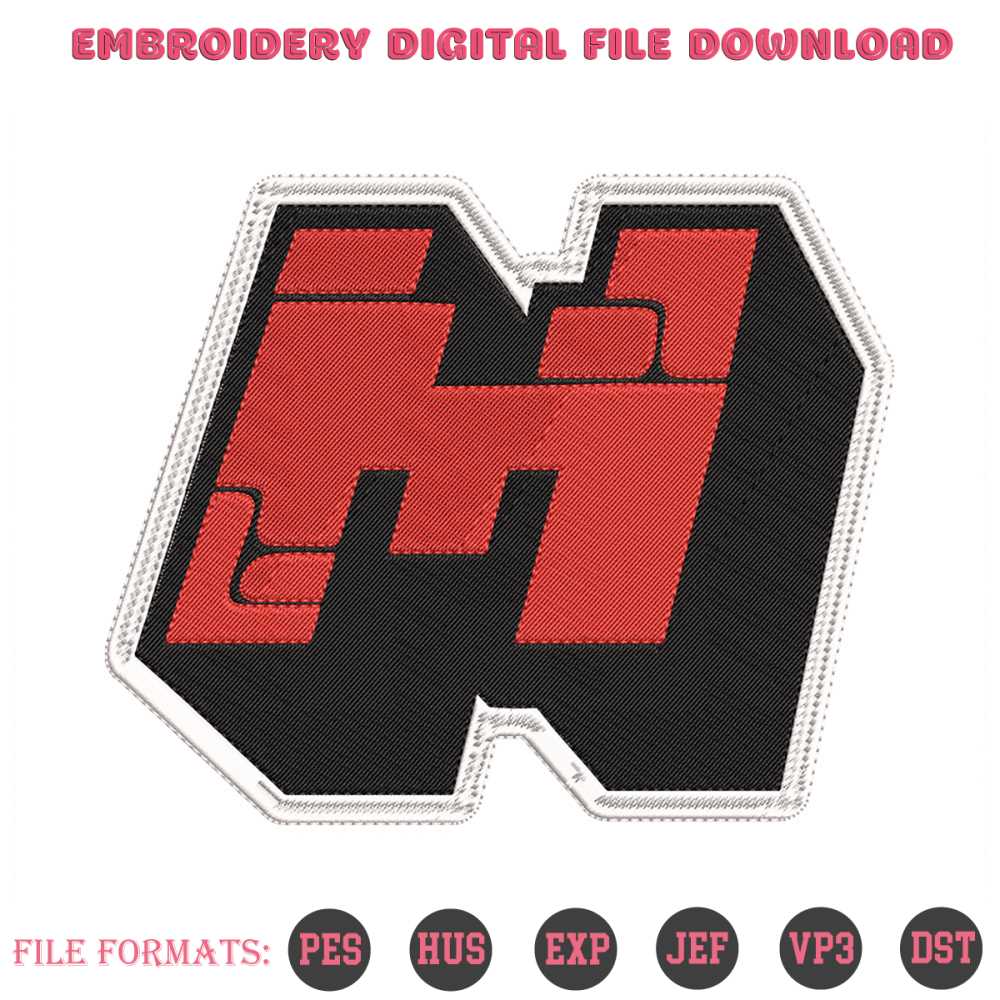 M Logo Minecraft Embroidery Designs File | Inspire Uplift