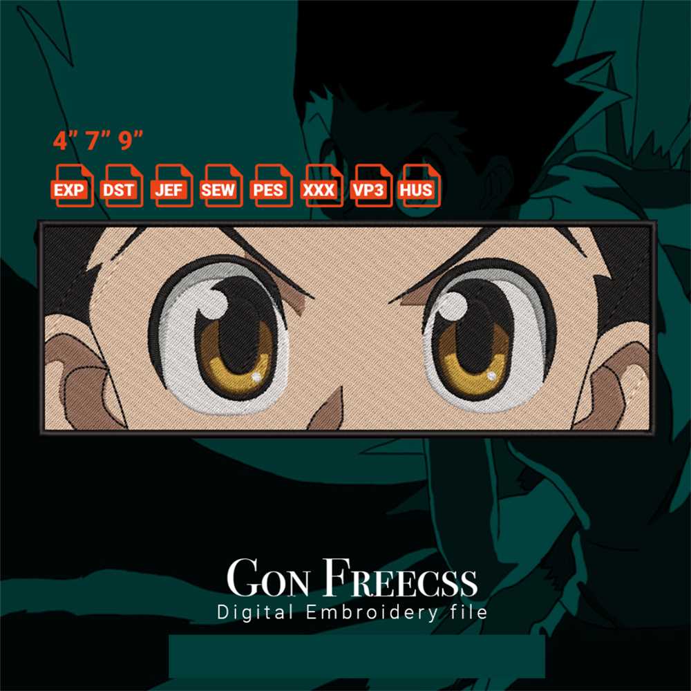 Digital Embroidery Gon Freecss HxH Character | Inspire Uplift