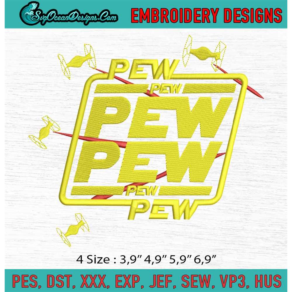 Pew Pew Star Wars Machine Embroidery Digitizing Design File | Inspire ...