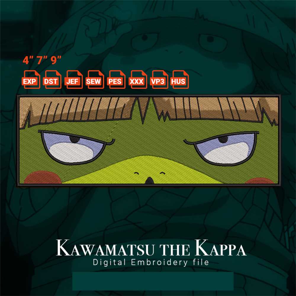 Digital Embroidery Kawamatsu the Kappa One Piece Character | Inspire Uplift