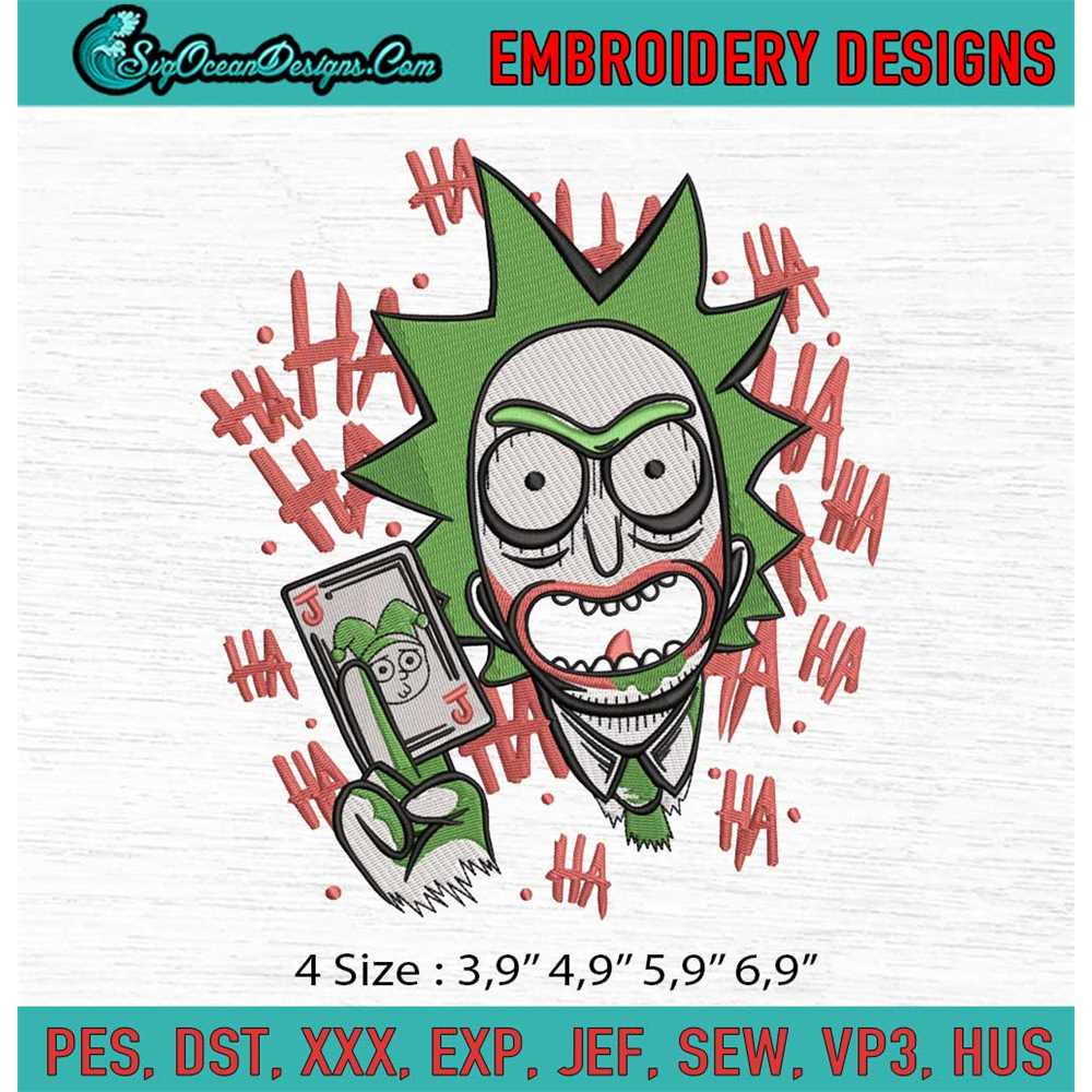 Rick And Morty Joker Movies Machine Embroidery Digitizing De | Inspire ...
