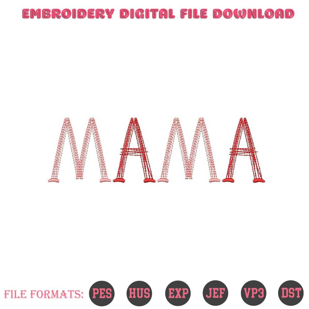 Mama Embroidery Design, Machine Embroidery Design, 45 | Inspire Uplift