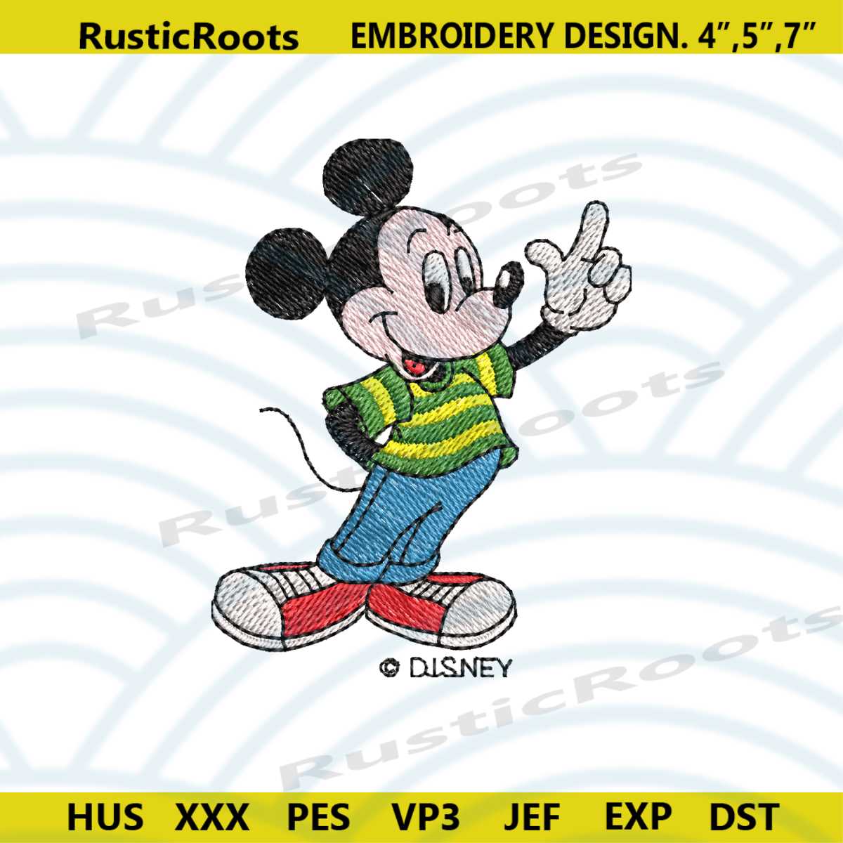 Mickey Mouse Disney Embroidery Design Download | Inspire Uplift