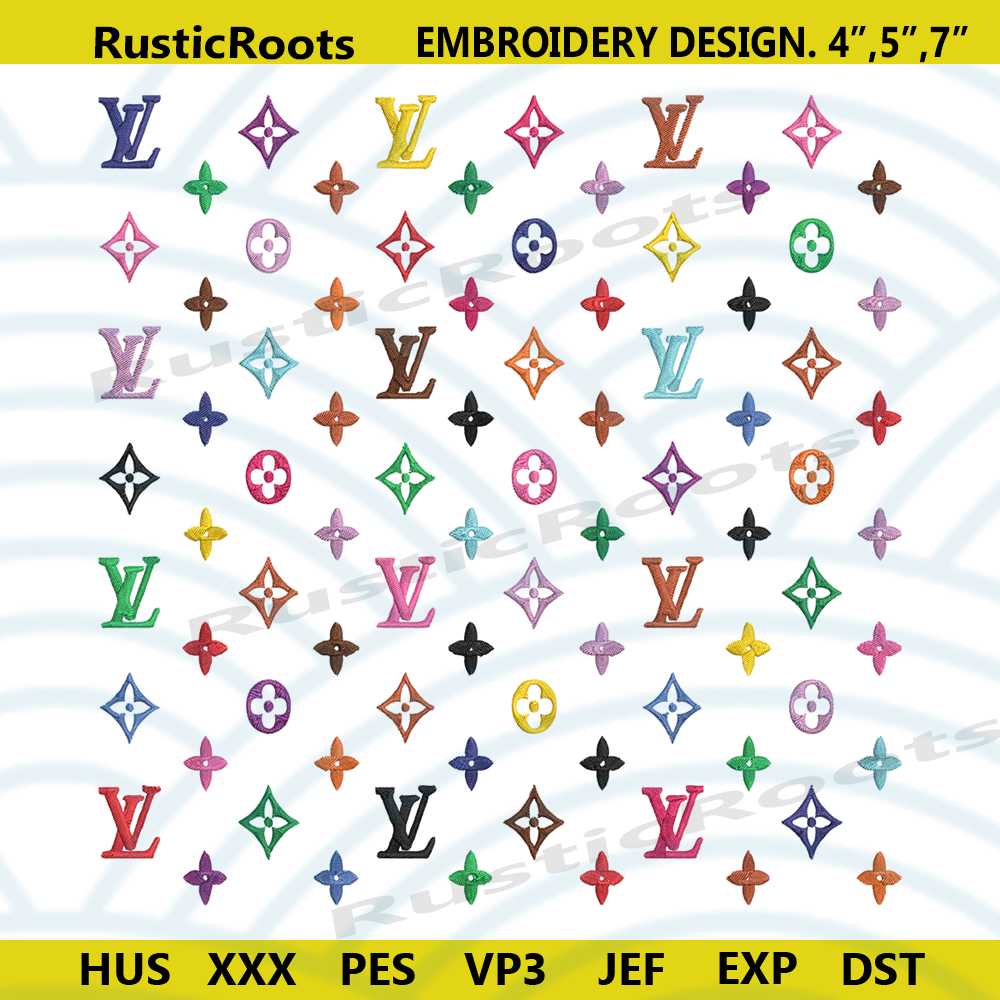 Louis Vuitton Rainbow Template Embroidery Design Download Fi | Inspire ...