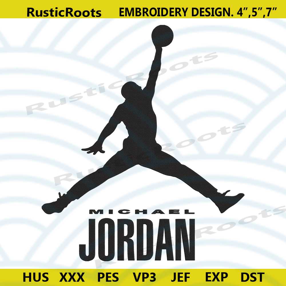 Michael Jordan Logo Embroidery Design Download | Inspire Uplift