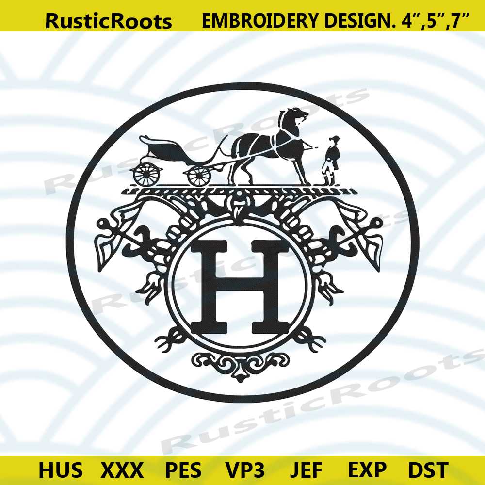Hermes Basic Brand Logo Embroidery Instant Download | Inspire Uplift