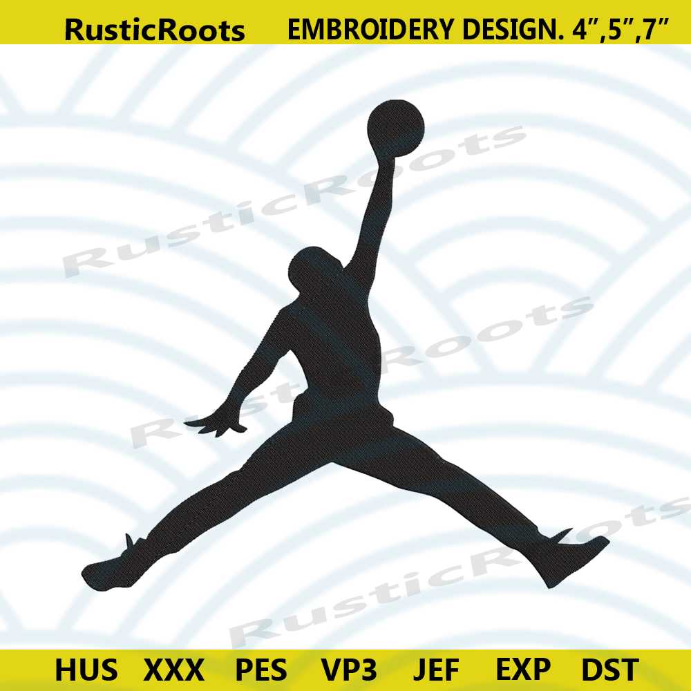 Jordan Air Logo Symbol Embroidery Instant Download | Inspire Uplift