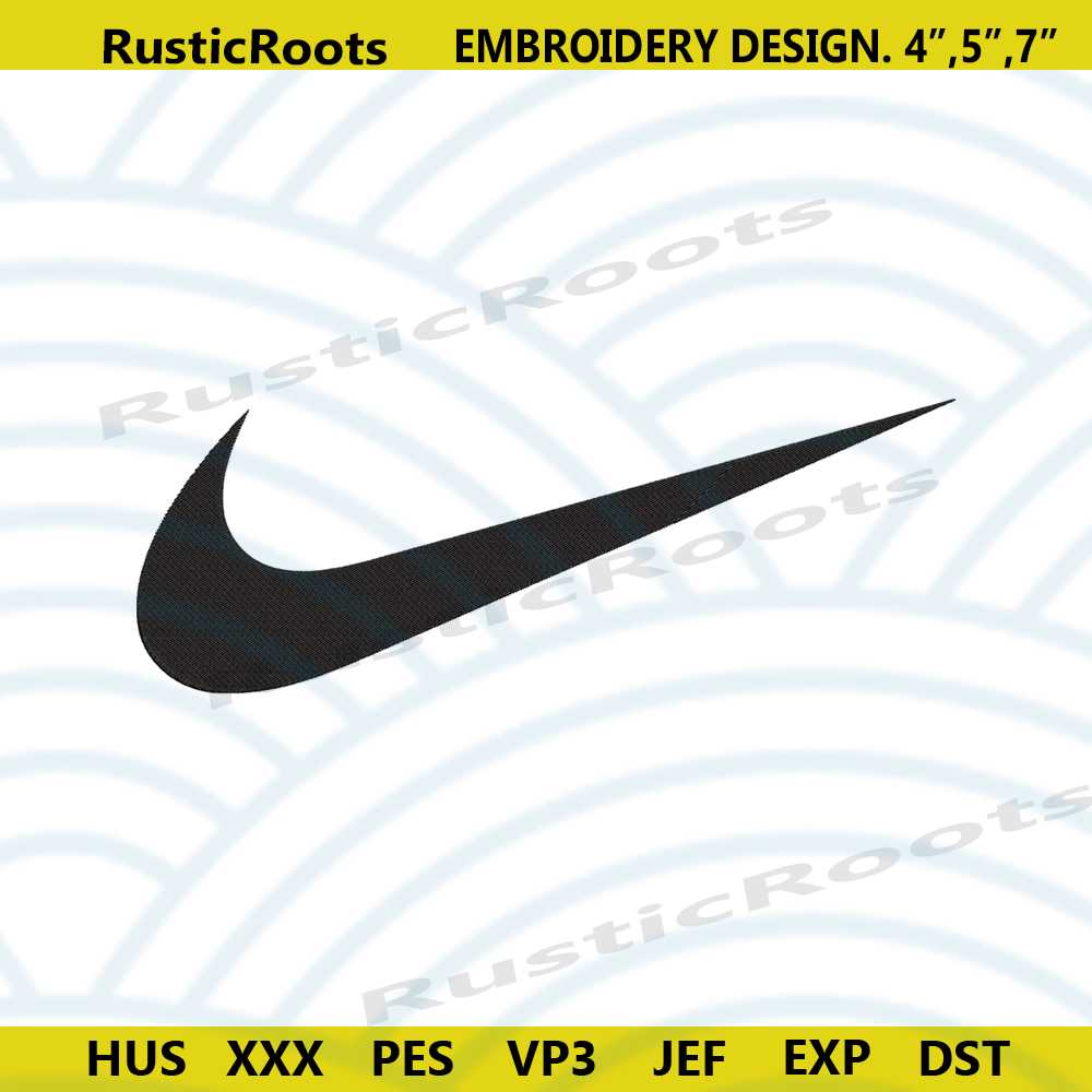 Nike Logo Swoosh Symbol Embroidery Design Download | Inspire Uplift