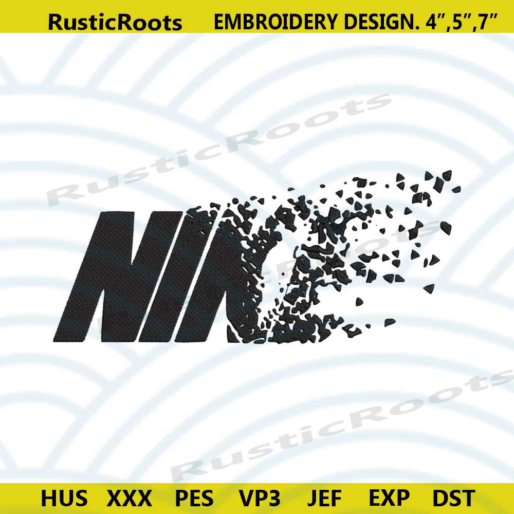 Nike Faded Logo Embroidery Instant Download | Inspire Uplift