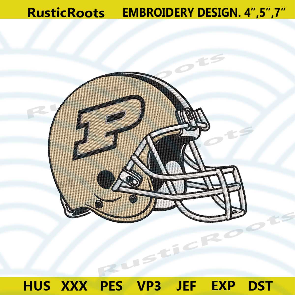 Purdue Boilermakers Helmet Embroidery Design File. | Inspire Uplift