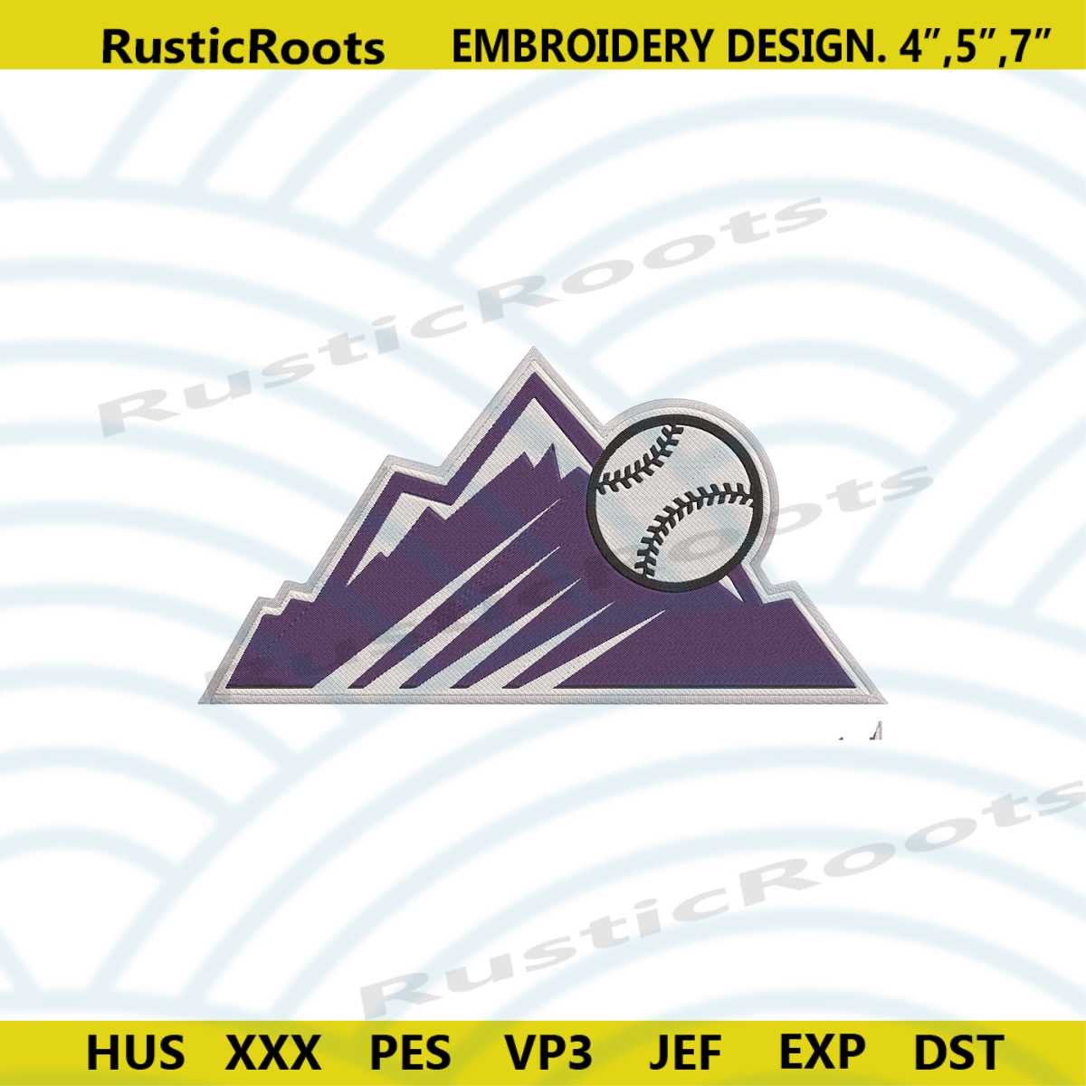 Colorado Rockies Baseball Moutain Symbol Logo Machine Embroi | Inspire ...