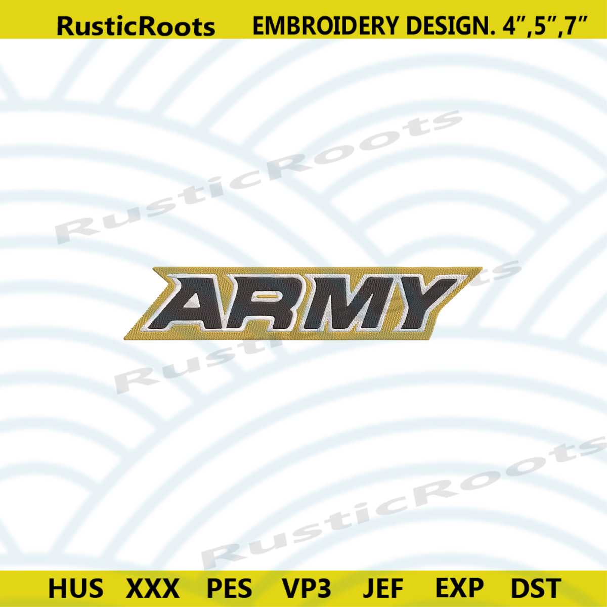 NCAA Army Wordmark Logo Machine Embroidery, Army Black Night | Inspire ...