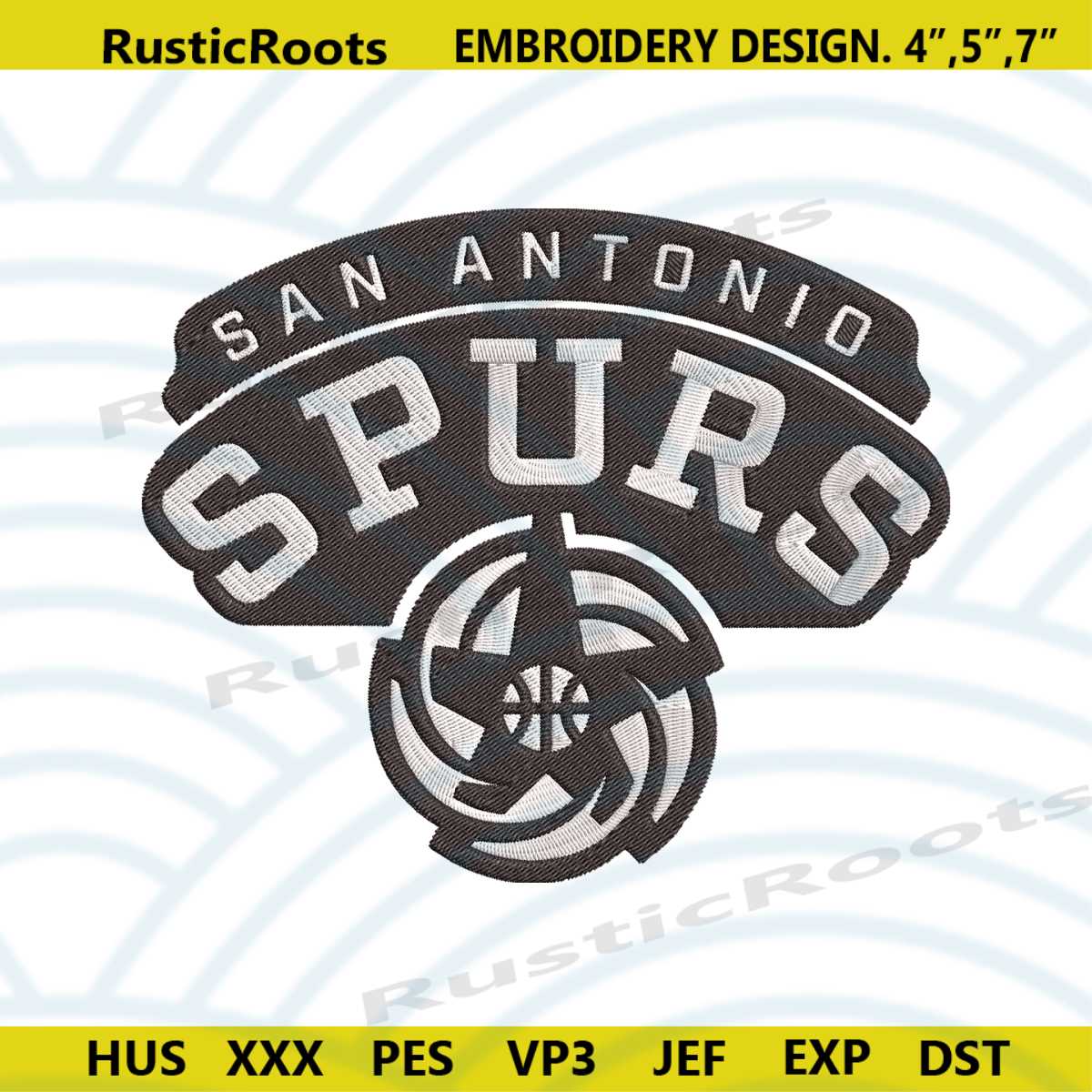 San Antonio Spurs Logo Machine Embroidery Files, San Antonio | Inspire ...