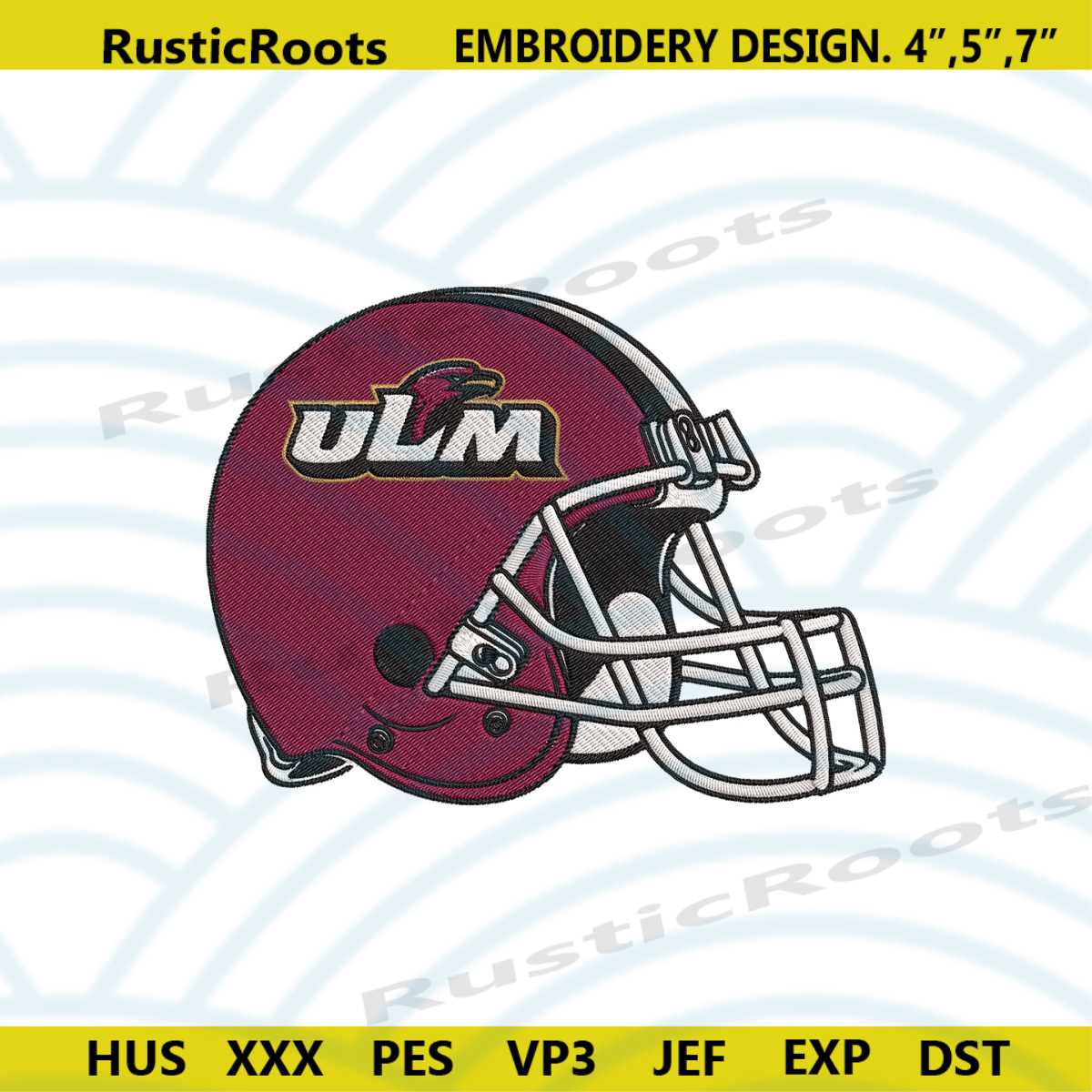 UL Monroe Warhawks Helmet Embroidery Design File | Inspire Uplift