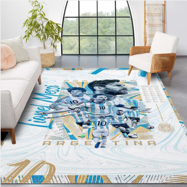 Lionel Messi Argentina Area Rug Living Room Rug Gift US Deco | Inspire ...