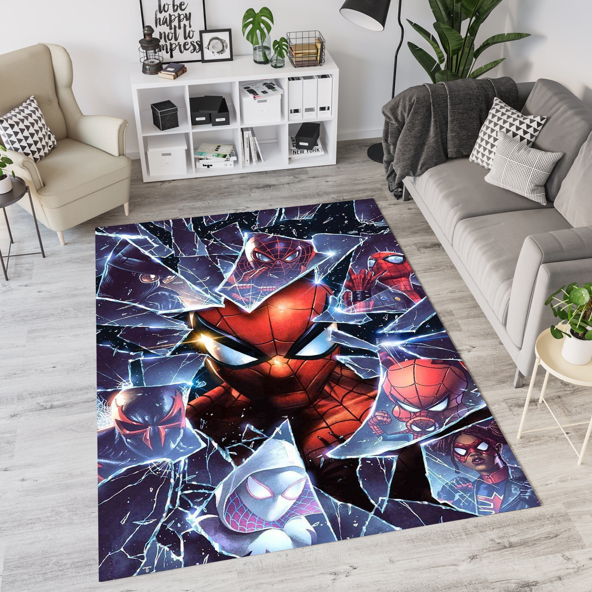 Spider Man Action Themed Design Rug, Spiderman Rug, Kids Roo | Inspire ...