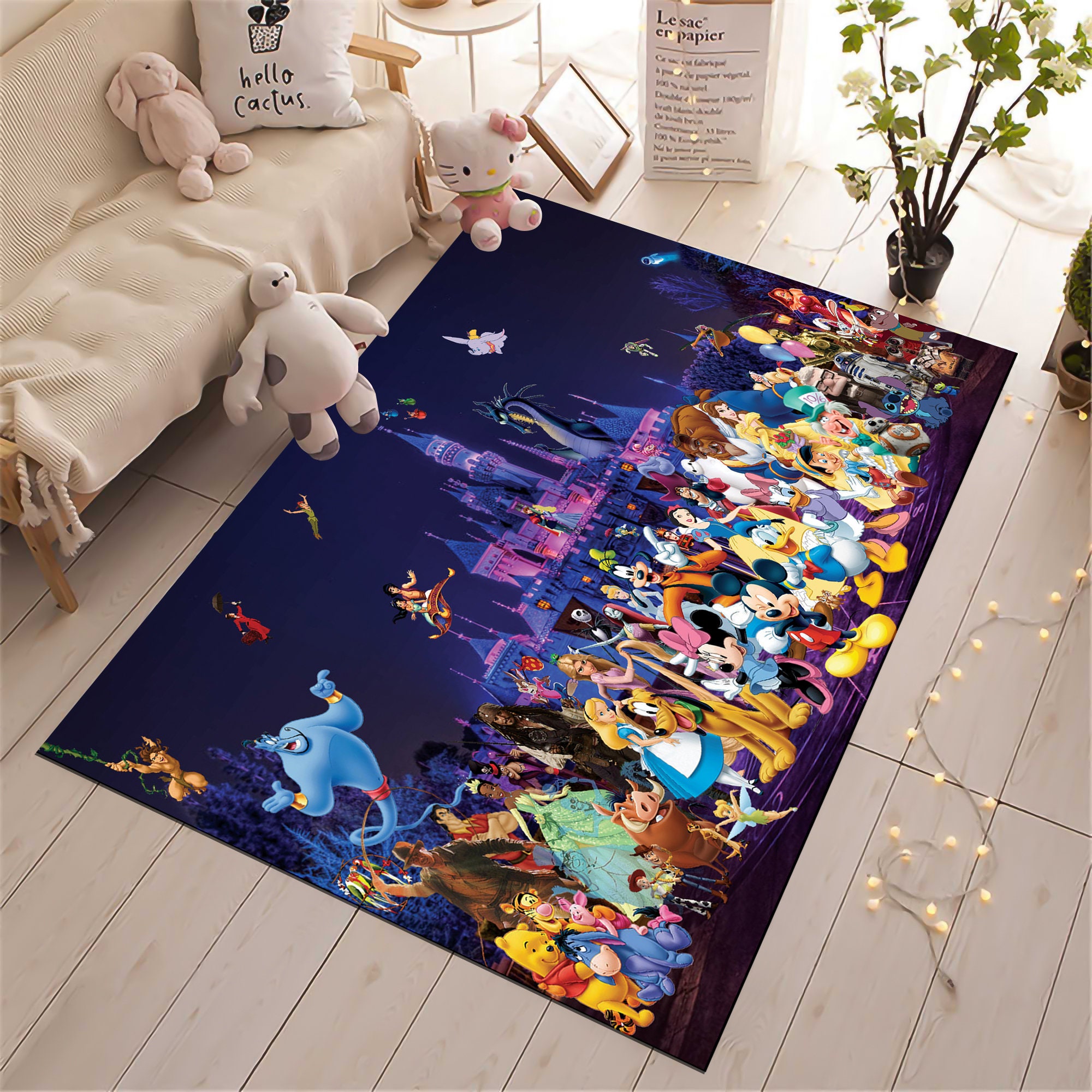 Mixed Cartoon Rug,Cute Characters Rug, Minimalist Rug, Kids | Inspire ...