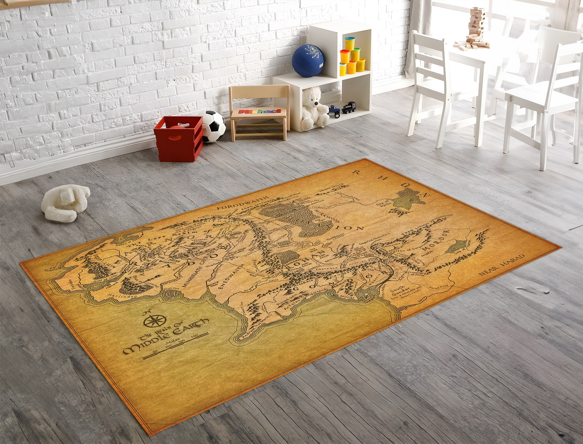 Middle Earth Rug, Lord Of The Rings Map Rug, The Lord Of The | Inspire ...