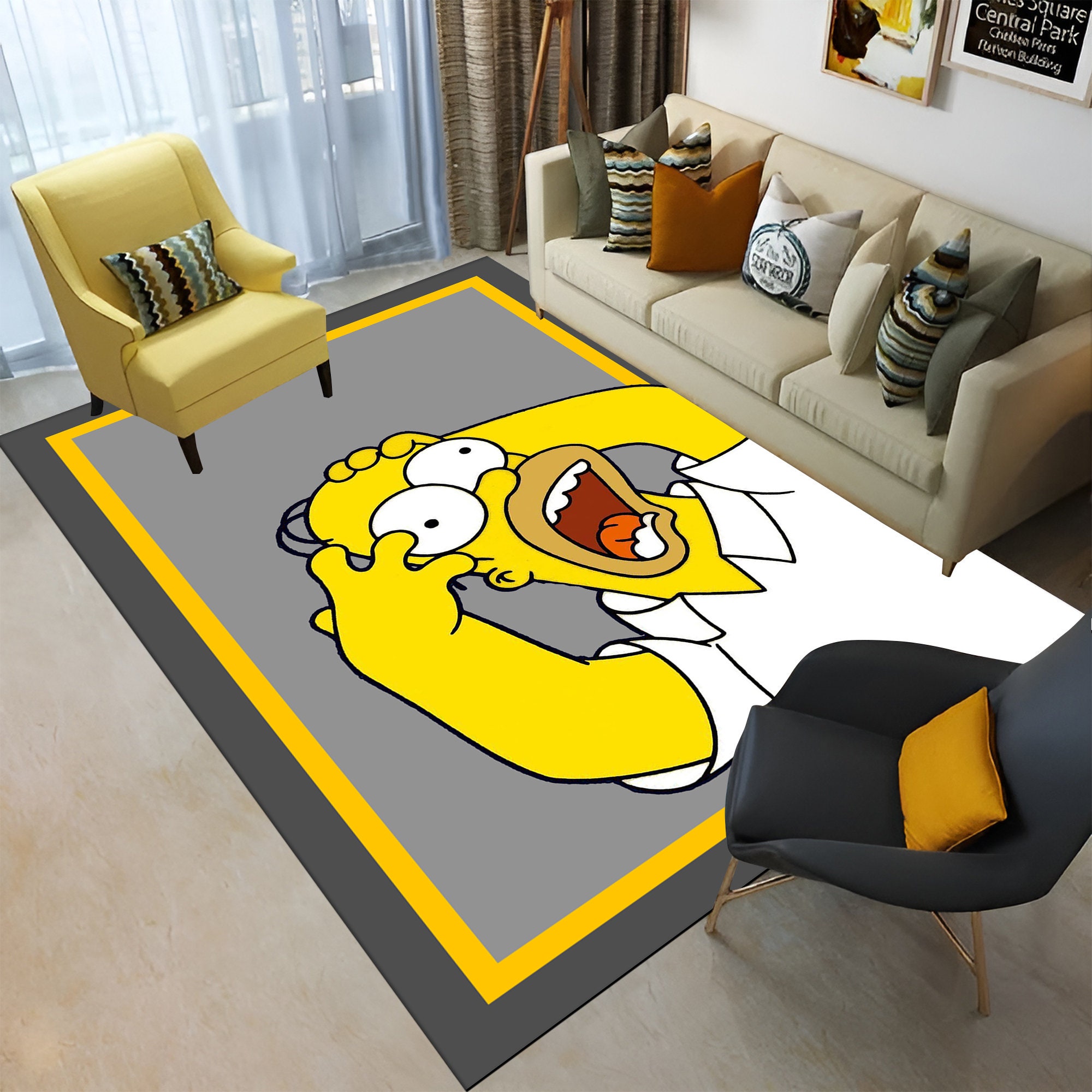Simpsons Rug, Artwork Themed Rug, Custom Rug, Popular Tv Rug | Inspire ...
