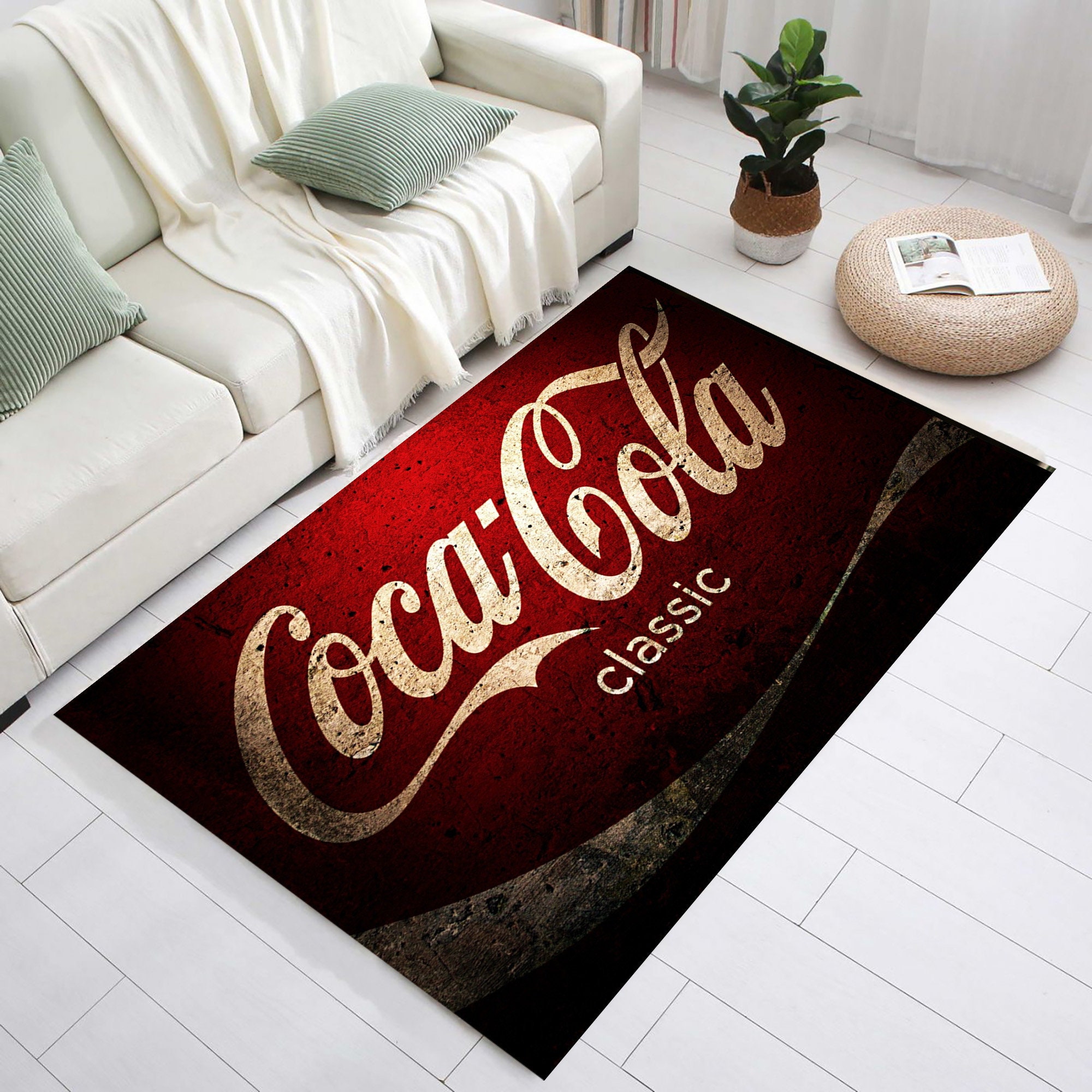 Coca Cola Rug, Coca Cola Classic, Cola Rug, Coke Rug, Red Ru | Inspire ...
