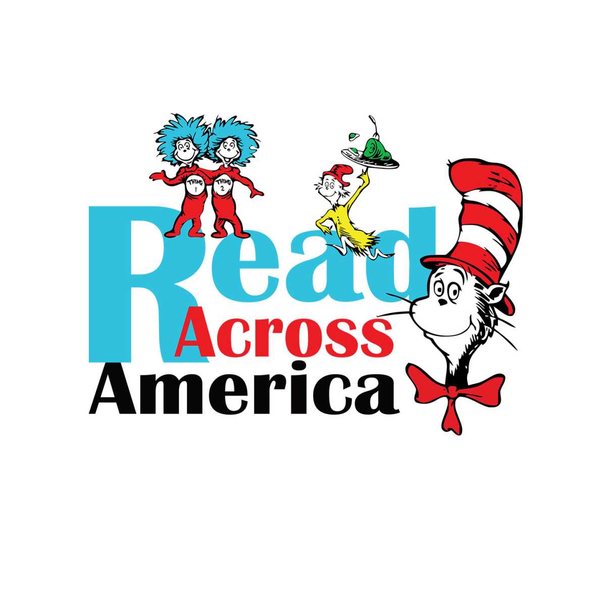Read Across America Dr Seuss Svg, Dr Seuss Svg, Cat In The H | Inspire ...