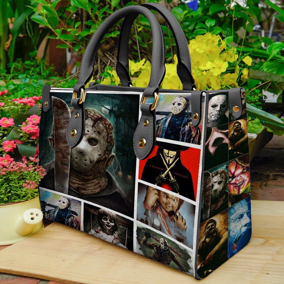 Halloween Horror Characters Leather Bag Purses For Women,Hal | Inspire ...