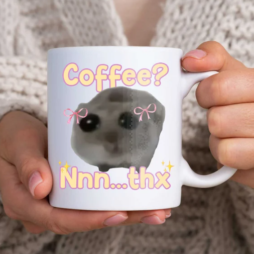 Sad Hamster Mug, Nnn Thx Viral Tiktok Funny Trend Coffee Cup | Inspire ...