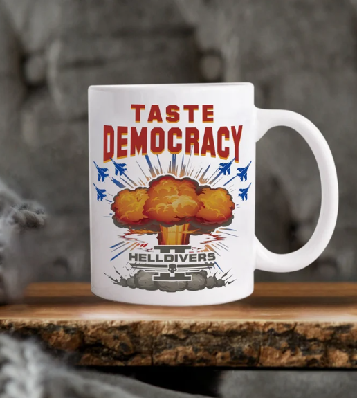 Helldivers 2 Mug, Helldivers Taste Democracy Mug, Liber-Tea - Inspire ...