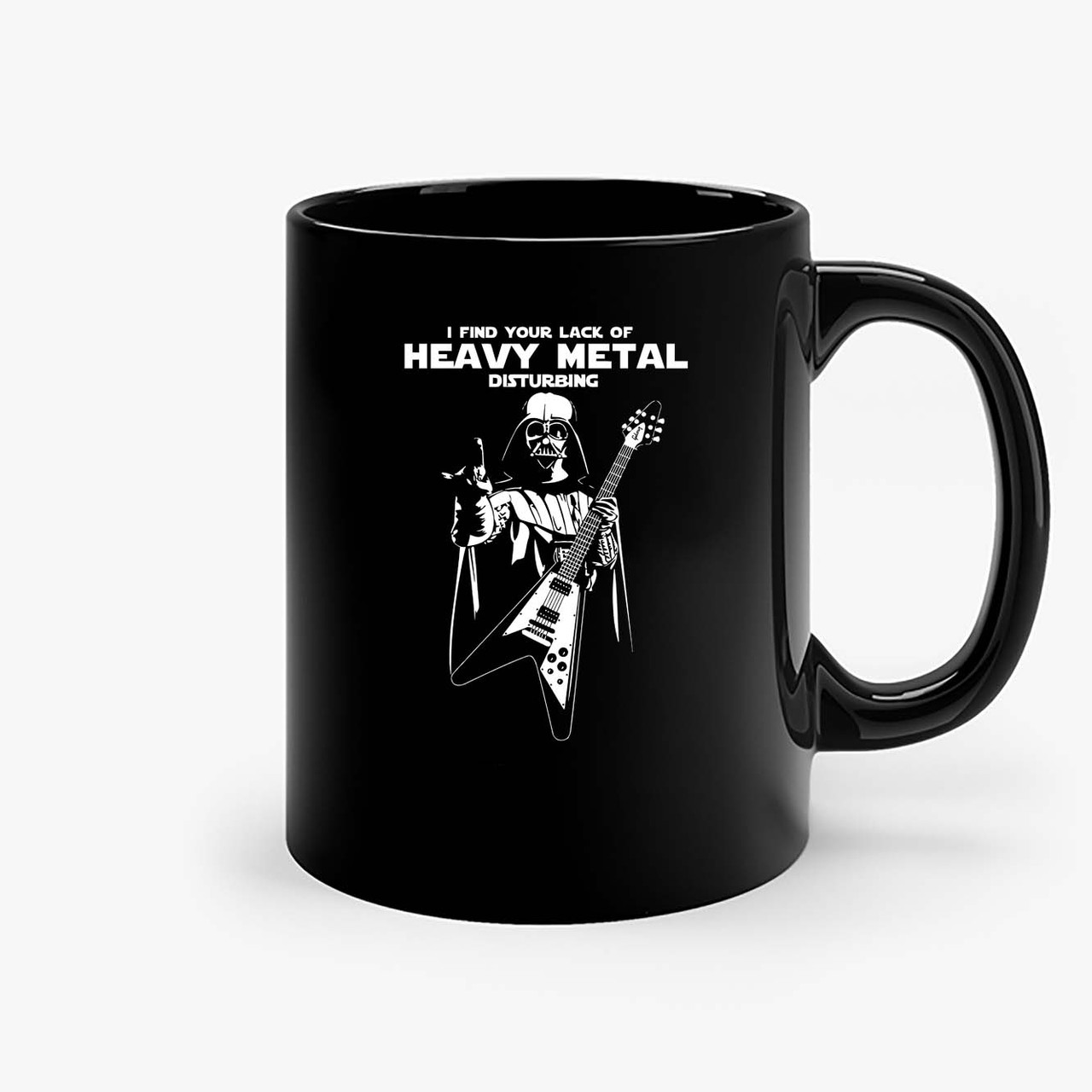 Star Wars Darth Vader Heavy Metal Rock 2 Black Ceramic Mug, | Inspire ...