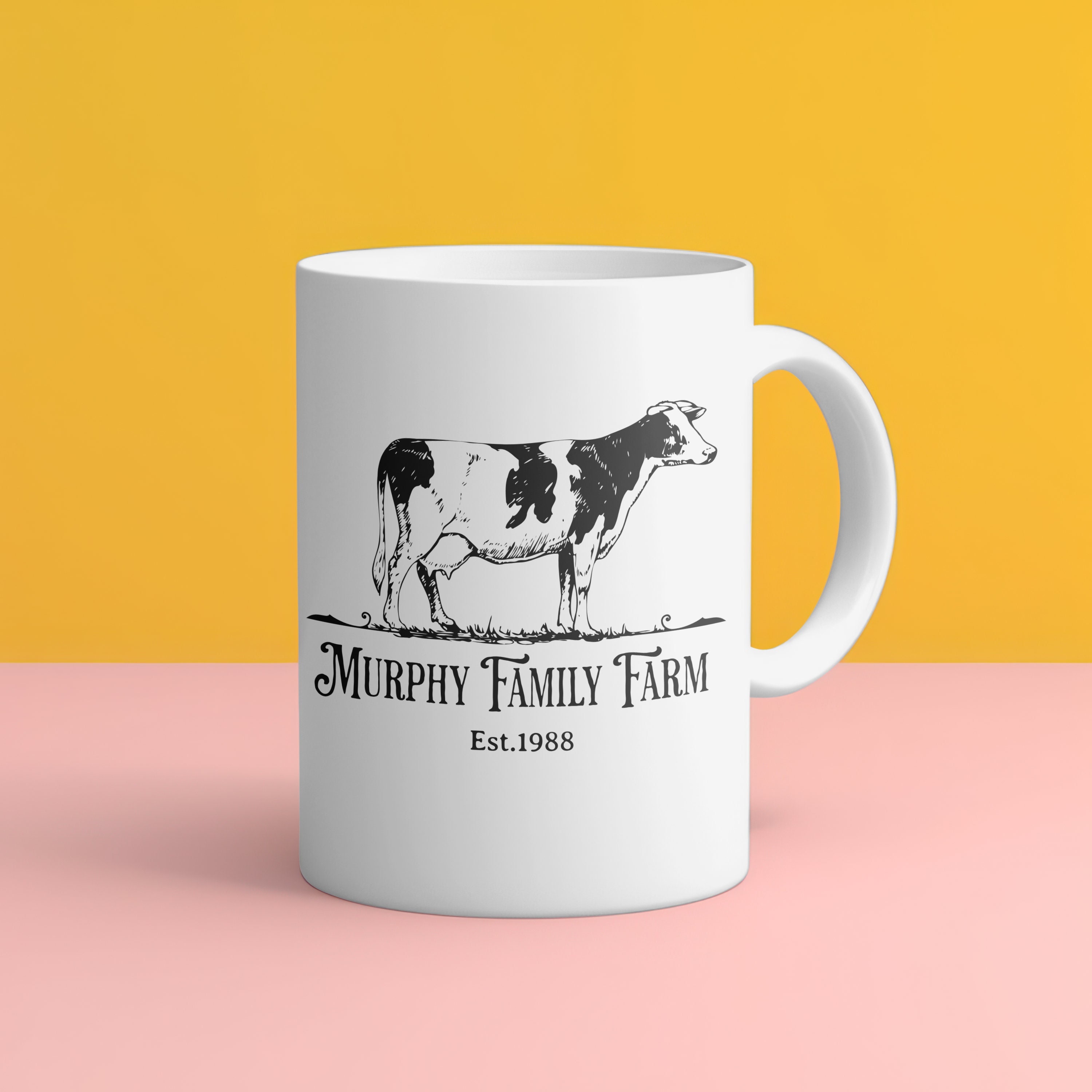 Custom Dairy Cow Mug, Dairy Farm Gift Personalized Cow Farm | Inspire ...