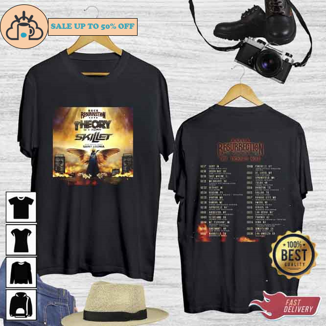 Rock Resurrection Tour Theory of a Deadman Skillet T-Shirt | Inspire Uplift