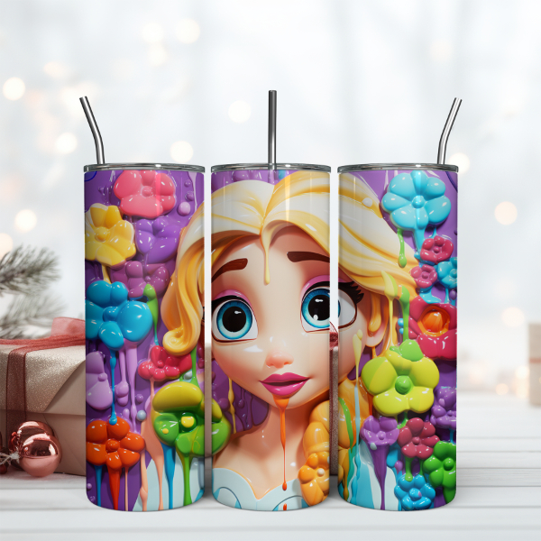 3D Rapunzel Bubble Tumbler, Skinny Tumbler, Birthday Cup, Tu | Inspire ...