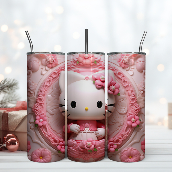 3D Hello Kitty Royal Tumbler, Hello Kitty , Birthday Gift Mu | Inspire ...