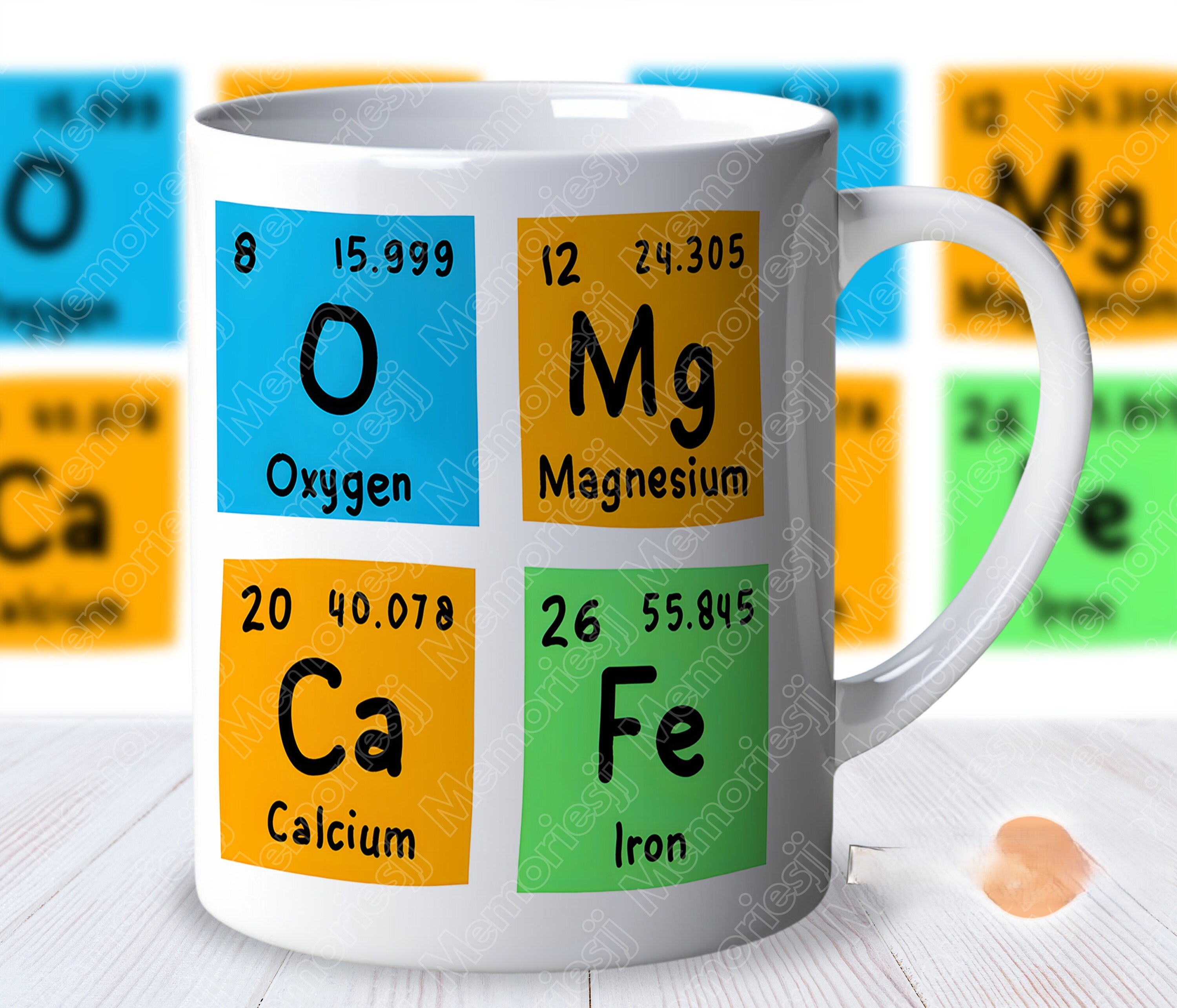 Chemistry Teacher Mug Wrap, Periodic Table Design for Scienc | Inspire ...