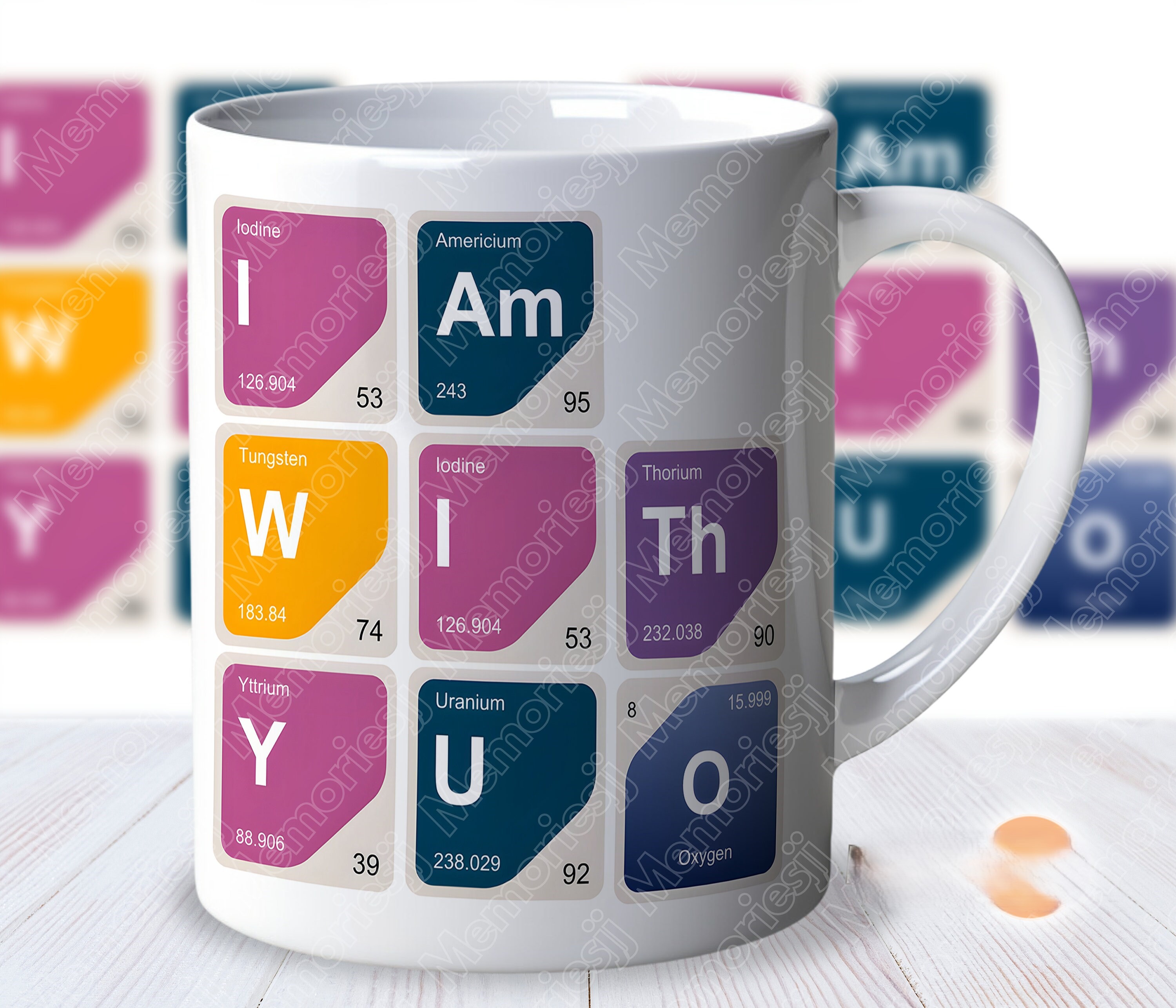 Science Teacher Mug Wrap, Periodic Table Design, Sublimation | Inspire ...