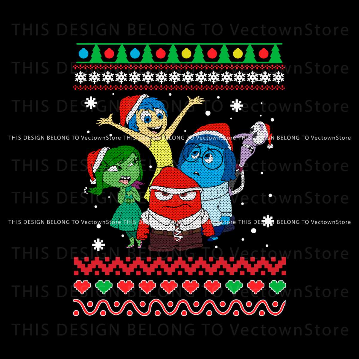 Disney Inside Out Characters Cute Christmas SVG Cricut Files | Inspire ...