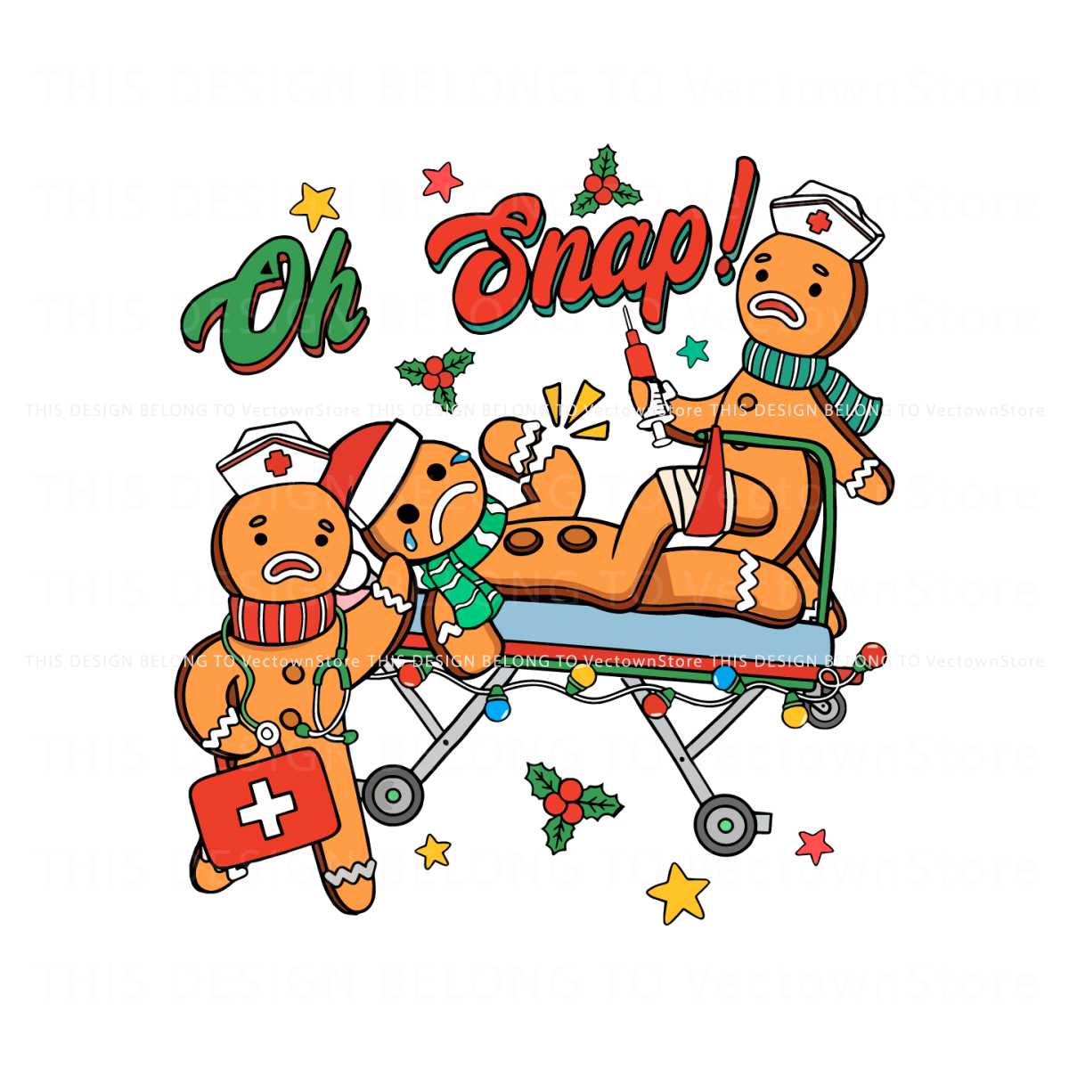 Funny Oh Snap Gingerbreads Bone SVG Graphic Design File, Tre | Inspire ...