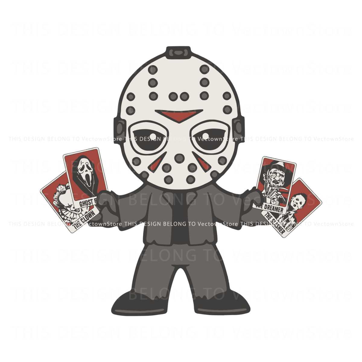 Halloween Horror Characters Tarot Card SVG Graphic File, Tre | Inspire ...