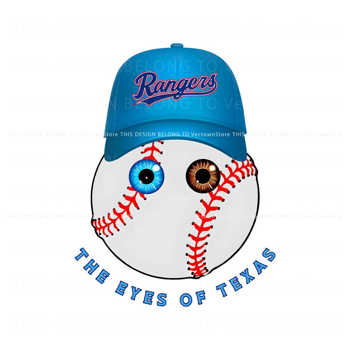 Retro Rangers Baseball Eyes of Texas PNG Download, Trending | Inspire ...