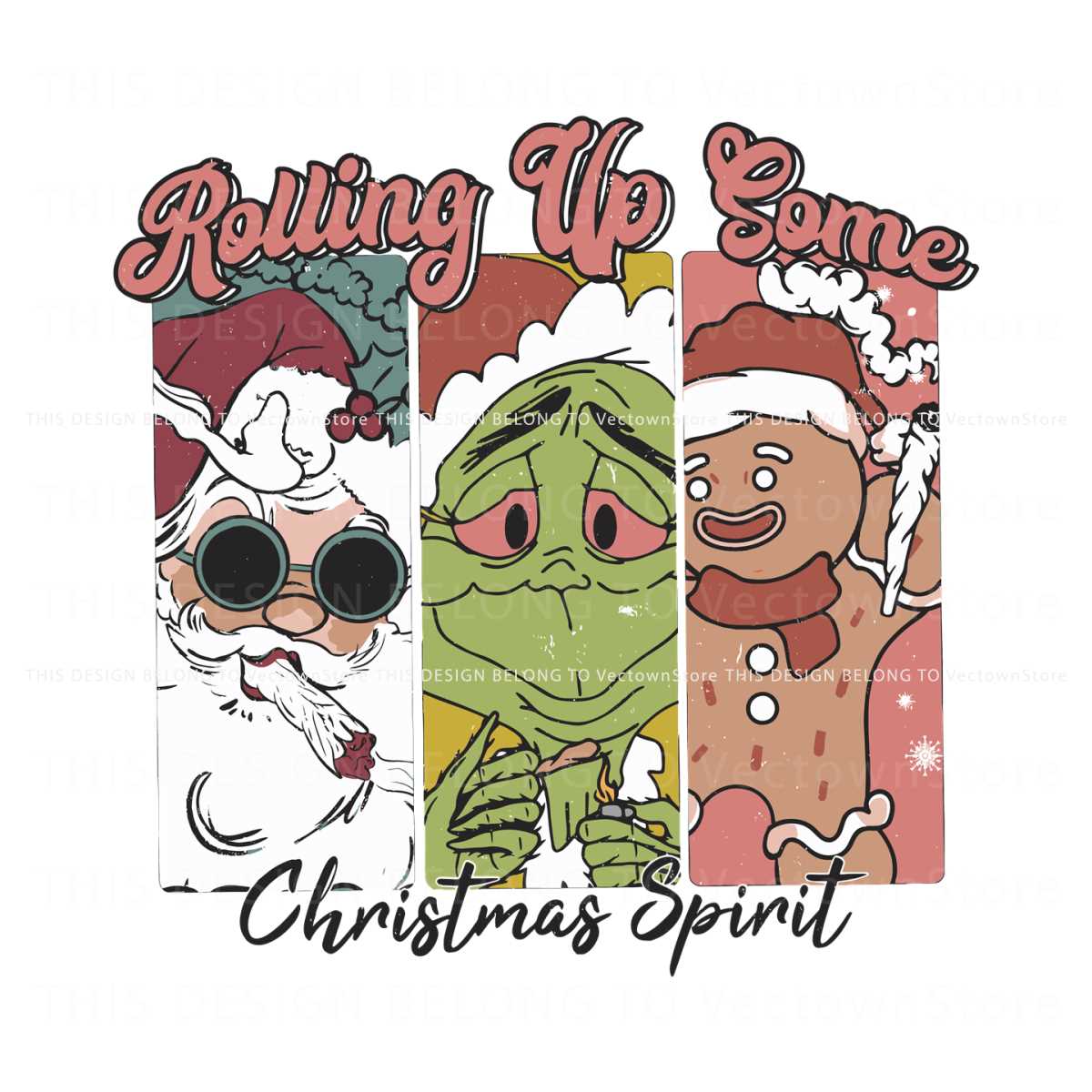 Retro Rolling Up Some Christmas Spirit SVG Graphic File, Tre | Inspire ...