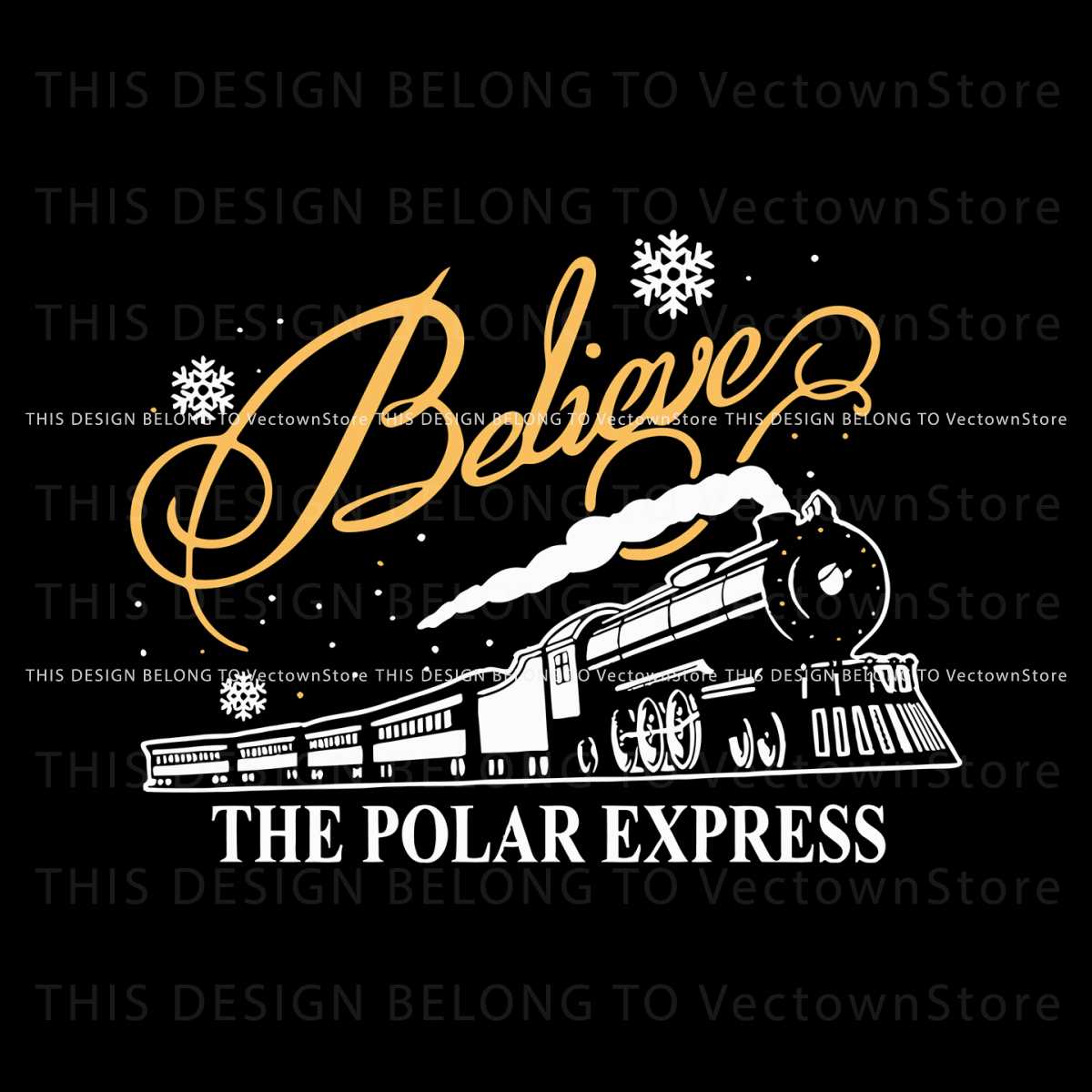 Retro Train Believe The Polar Express SVG Digital Cricut Fil | Inspire ...