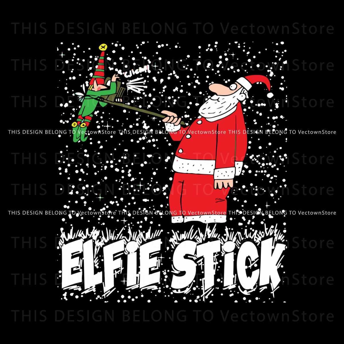Santa Claus Elfie Stick Christmas SVG Digital Cricut File, T | Inspire ...