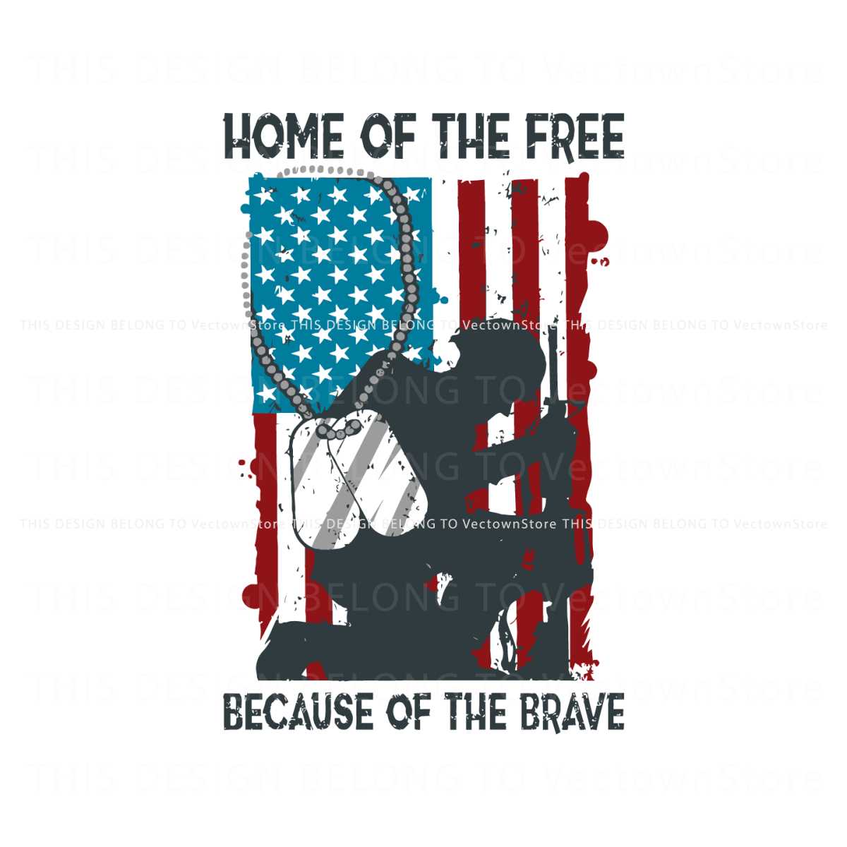 Veterans Day Home Of The Free Because Of The Brave SVG, Tren | Inspire ...