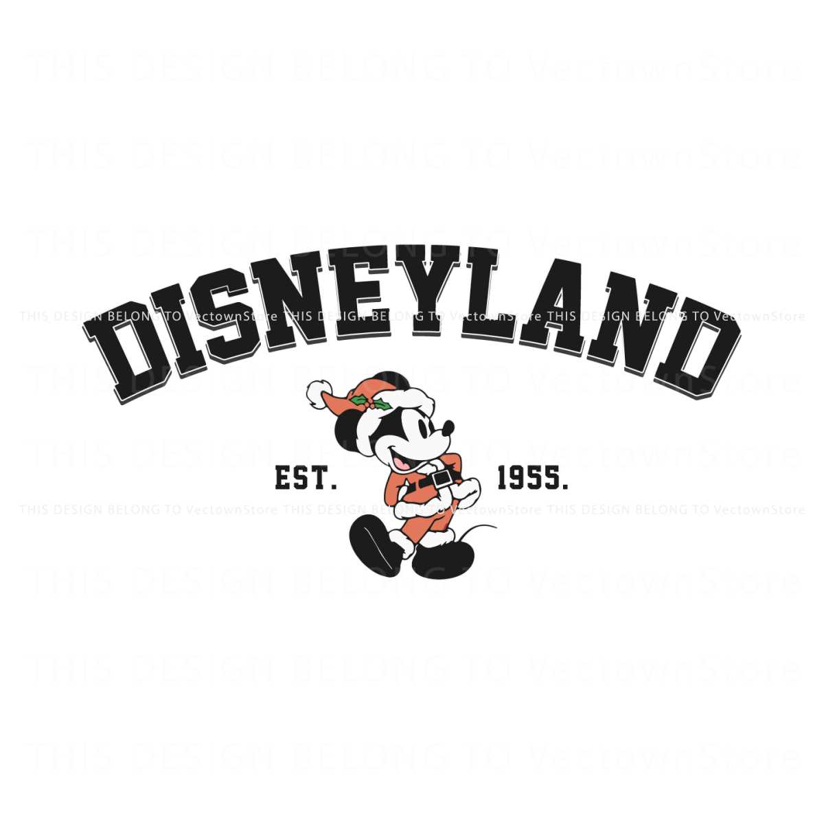 Vintage Disneyland Chirstmas Mickey Mouse Est 1955 SVG File, | Inspire ...